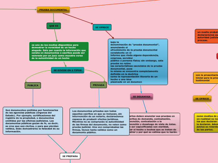 ETAPA PROBATORIA - Mind Map