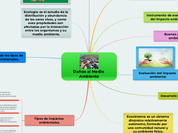 Daños al Medio Ambiente | Mapa mental Mindomo
