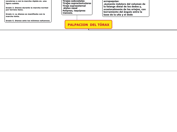 PALPACION DEL TÓRAX - Mind Map