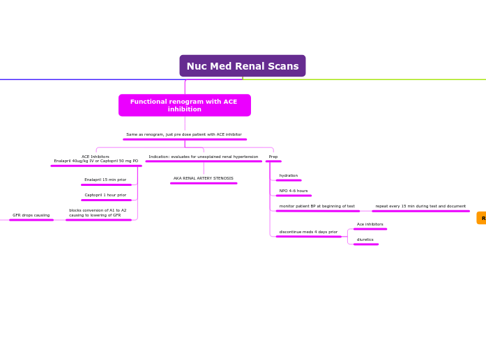Nuc Med Renal Scans - Mind Map