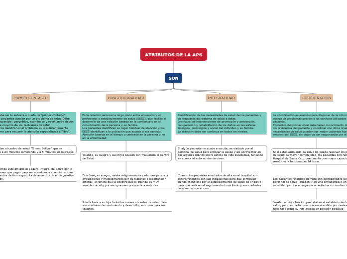 ATRIBUTOS DE LA APS - Mind Map