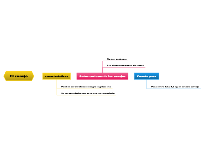 El conejo - Mind Map