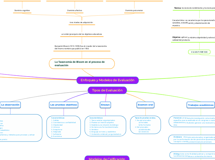 Enfoques y Modelos de Evaluación - Mind Map