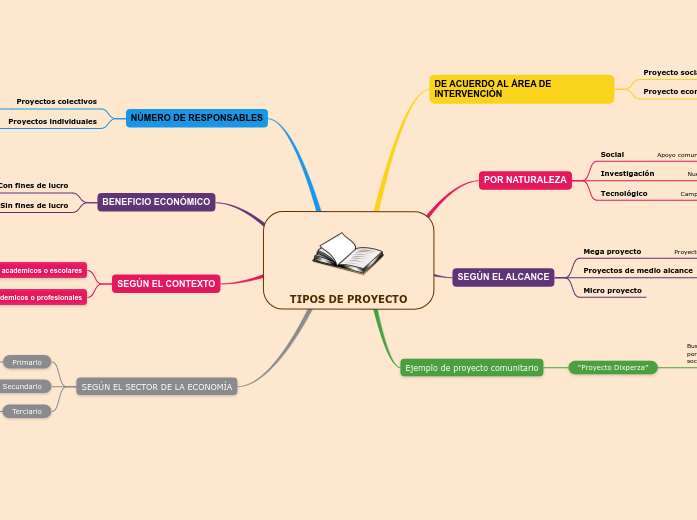 TIPOS DE PROYECTO - Mind Map