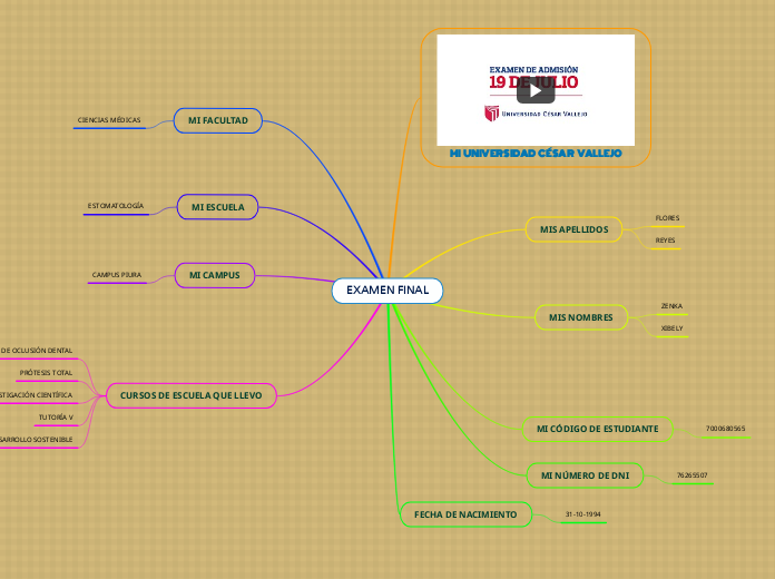 EXAMEN FINAL - Mind Map
