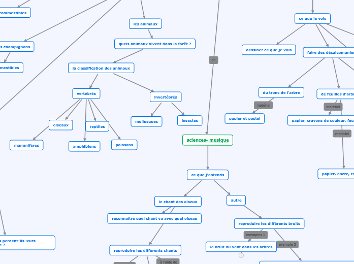 balade en forêt - Concept Map