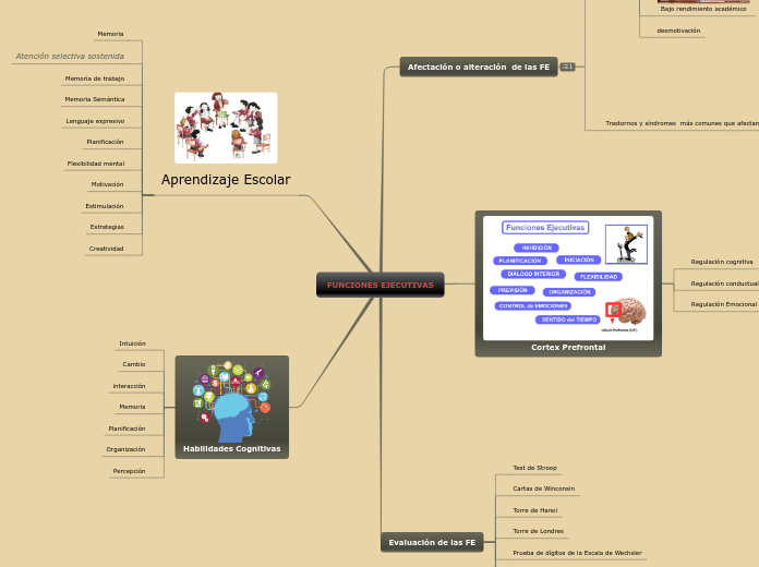 FUNCIONES EJECUTIVAS - Mind Map