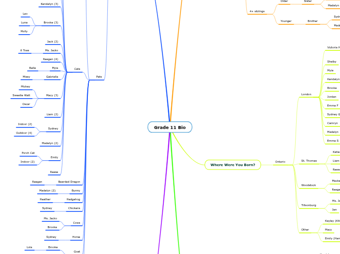 Grade 11 Bio - Mind Map