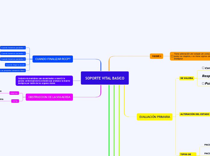 SOPORTE VITAL BASICO - Mind Map