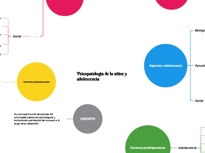 Psicopatología de la niñez y adolescencia - Mind Map