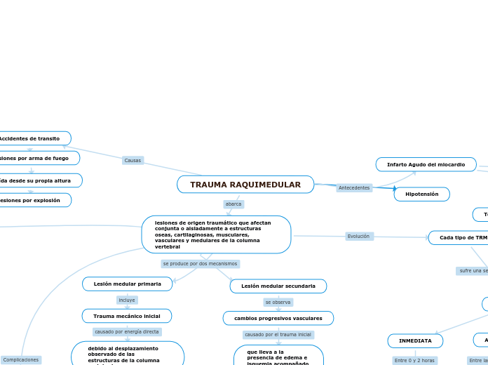 TRAUMA RAQUIMEDULAR - Mind Map