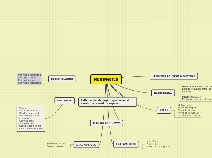 MENINGITIS - Mind Map