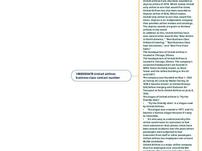 18883030478 United airlines business class...- Mind Map