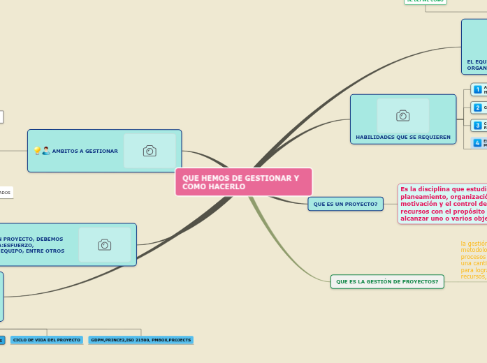 QUE HEMOS DE GESTIONAR Y COMO HACERLO - Mind Map