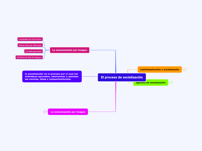 El proceso de socialización - Mind Map