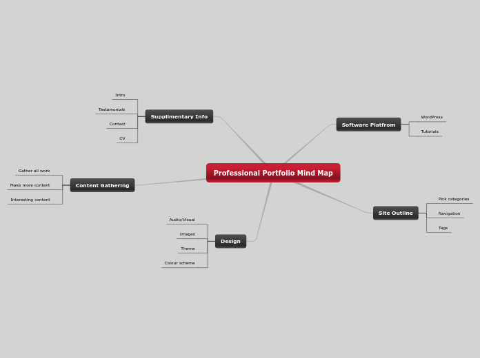 Professional Portfolio Mind Map - Mind Map