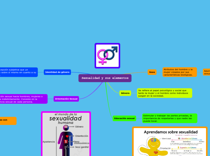 Sexualidad y sus elementos - Mind Map