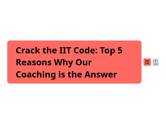 Crack the IIT Code: Top 5 Reasons Why Our ...- Mind Map