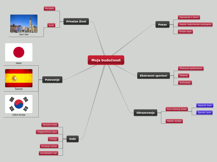 Moja budućnost - Mind Map