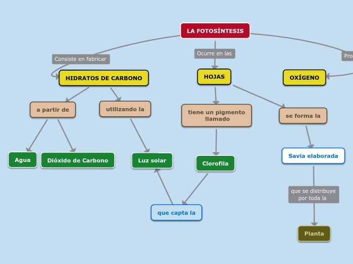 LA FOTOSÍNTESIS - Mind Map
