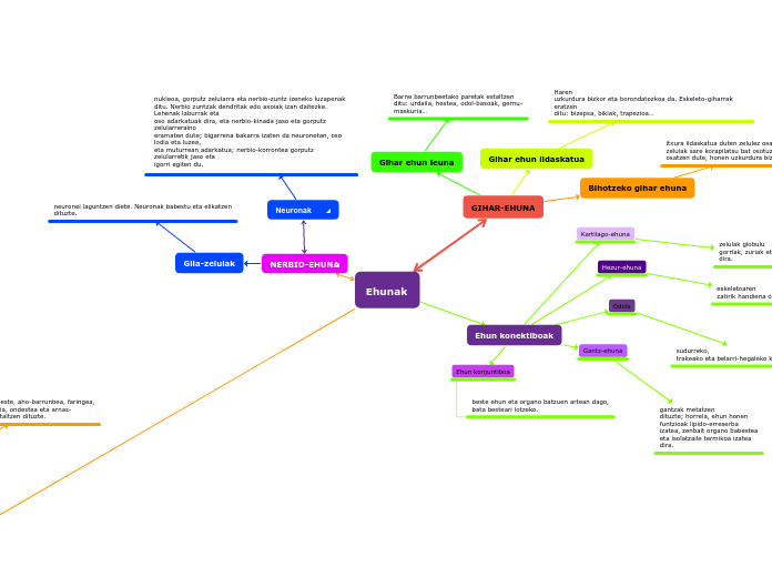 Ehunak - Mind Map