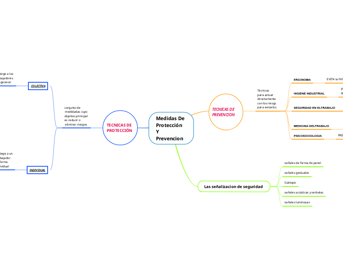 Medidas De Protección Y Prevencion - Mind Map