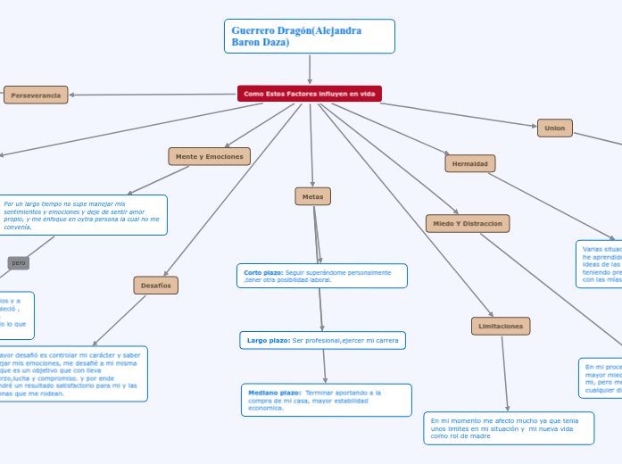 Guerrero Dragón(Alejandra Baron Daza) - Mind Map