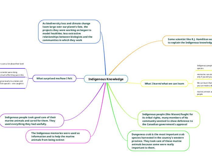 Task 1 Indigenous Perspectives Mind Map
