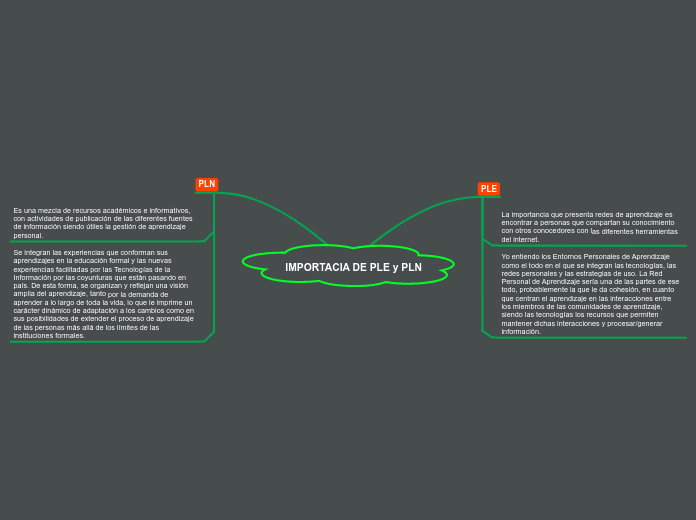 IMPORTACIA DE PLE y PLN - Mind Map