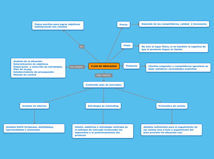 PLAN DE MERCADEO - Mind Map