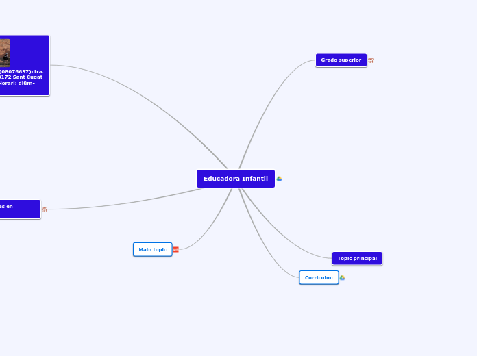 Educadora Infantil - Mind Map