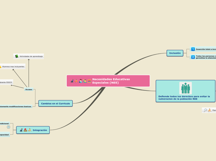 Necesidades Educativas Especiales (NEE) - Mind Map Necesidades Educativas Especiales (NEE) - Mind Map