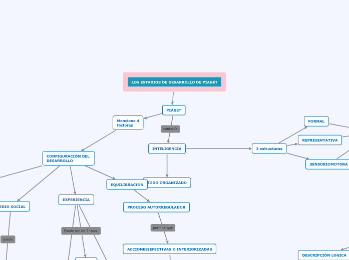 LOS ESTADIOS DE DESARROLLO DE PIAGET - Concept Map