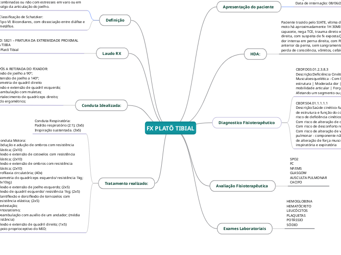 FX PLATÕ TIBIAL - Mind Map