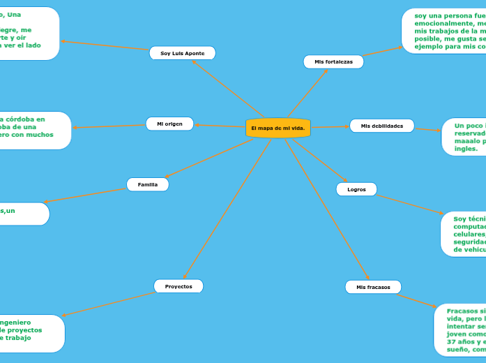El mapa de mi vida. - Mind Map