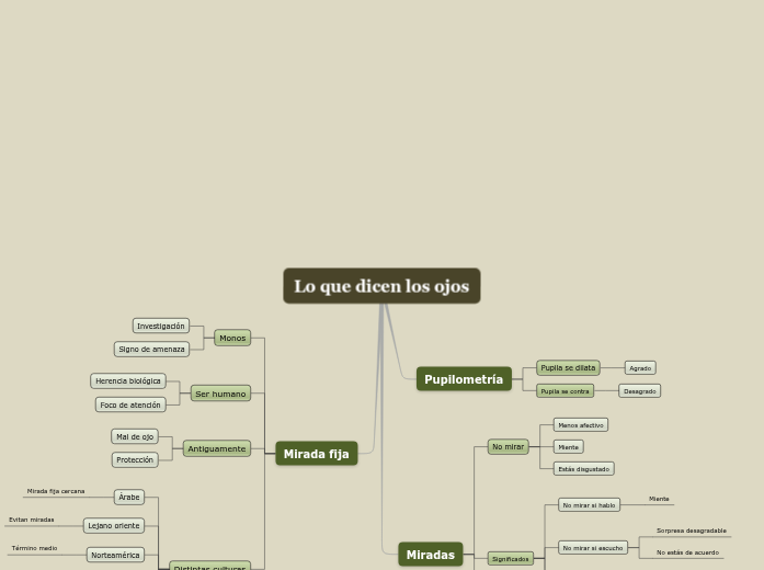 Lo que dicen los ojos - Mind Map