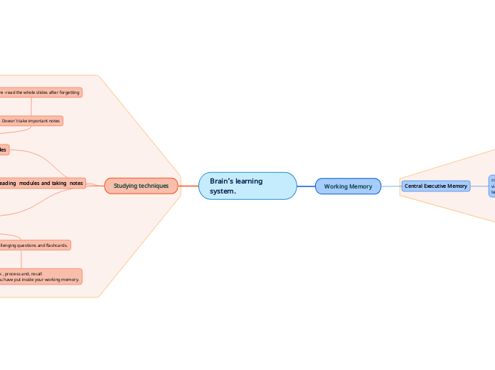 Brain's learning system. - Mind Map