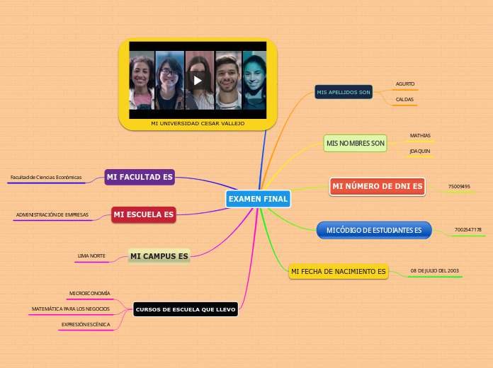 EXAMEN FINAL - Mind Map