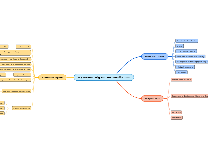 My Future -Big Dream-Small Steps - Mind Map