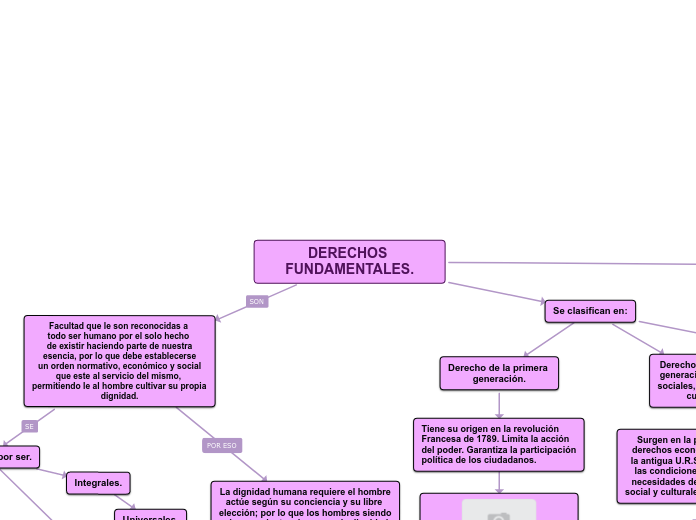 DERECHOS FUNDAMENTALES - Mind Map