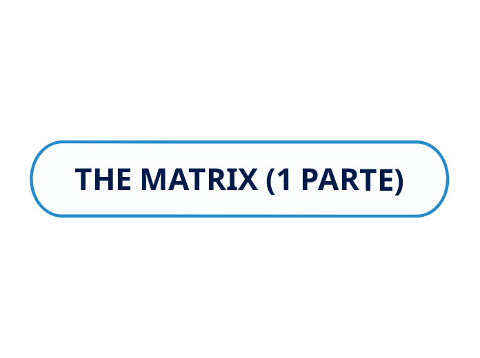 THE MATRIX (1 PARTE) - Mind Map