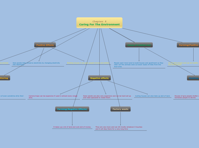 Chapter 4 Caring For The Environment - Mind Map
