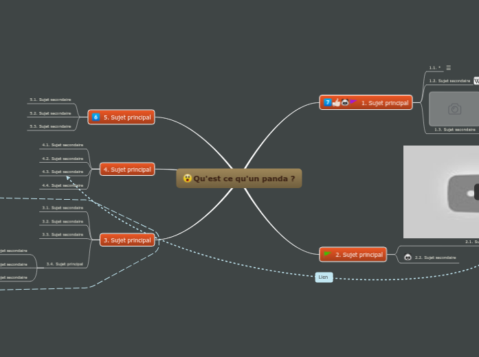 Qu'est ce qu'un panda ? - Mind Map