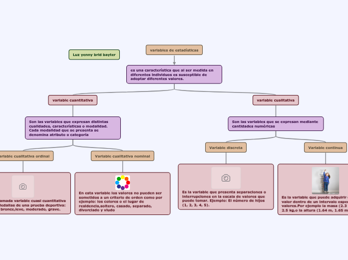 variables de estadisticas - Mind Map