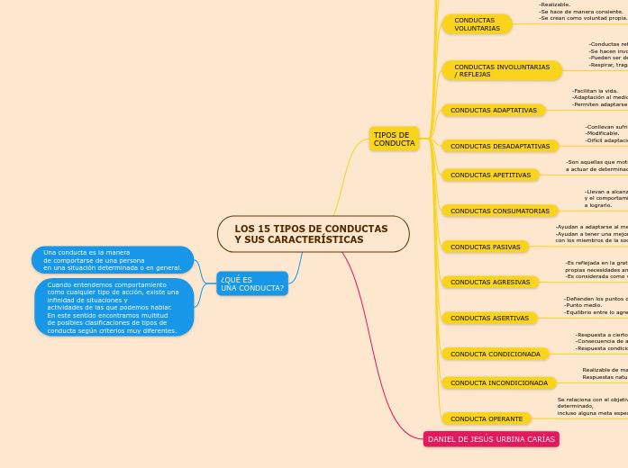 LOS 15 TIPOS DE CONDUCTAS Y SUS CARACTERÍS...- Mind Map