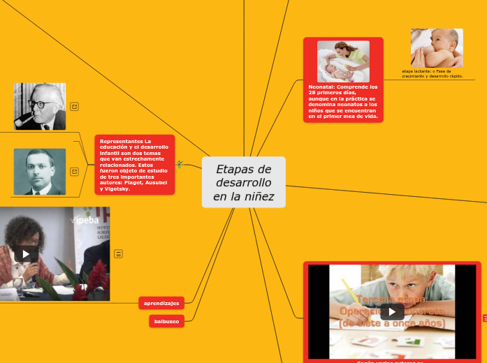 mapa de etapas de desarrollo - Mind Map