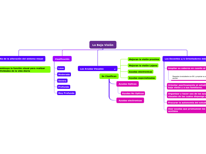 La Baja Visión - Mind Map