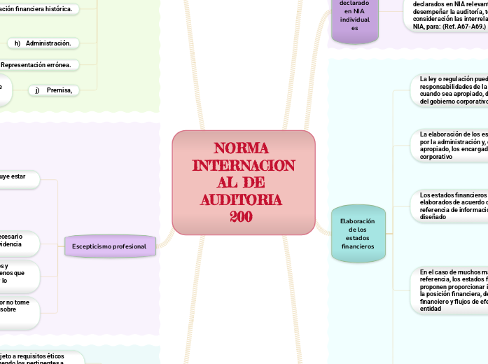 NORMA INTERNACIONAL DE AUDITORIA 200 - Mind Map