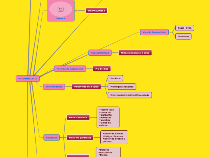 POLIOMIELITIS - Mind Map
