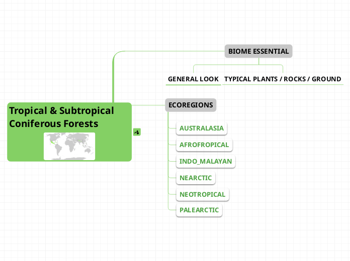 Tropical & Subtropical Coniferous Fore...- Mind Map